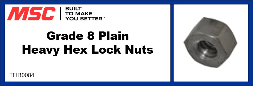 Grade 8 Plain Heavy Hex Lock Nuts – MSC