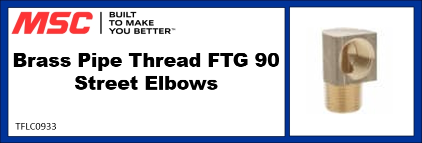 Brass Pipe Thread FTG 90 Street Elbows – MSC